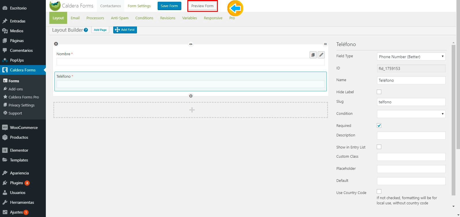🥇 Aprende a crear formulario en Caldera Forms en español